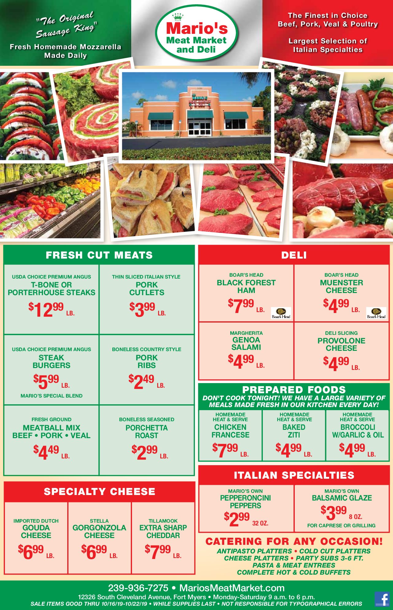 Weekly Ad Specials - Mario's Meat Market & Deli